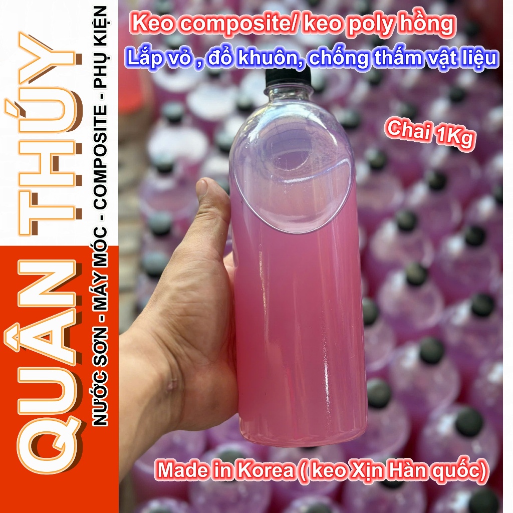 [GIÁ Sỉ] 1 - 5Kg NHỰA COMPOSITE HỒNG, KEO POLY hồng - dùng để đổ khuôn ...