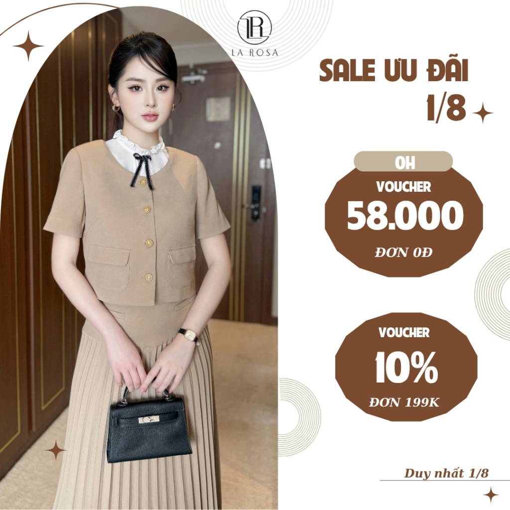 La Rosa Set Váy 3 Món Tiểu Thư, Set Công Sở Thanh Lịch Áo Ngắn Tay Dáng ...
