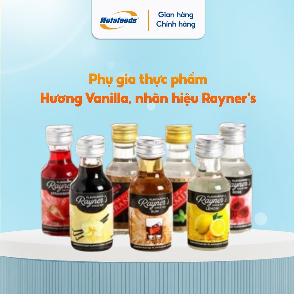 Phụ gia thực phẩm: Hương Vanilla Rayner’s 28ml/lọ (12 lọ/vỉ) - Xuất xứ ...