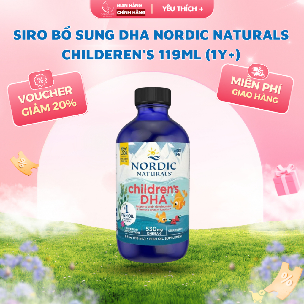 [ Chính hãng ] Siro bổ sung DHA Nordic Naturals Childeren's 119ml (1Y ...