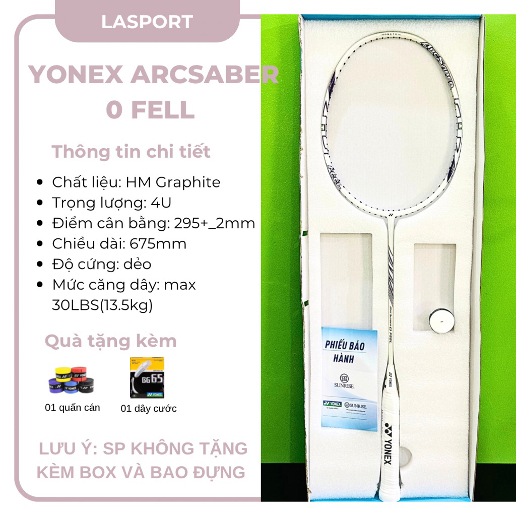 Vợt cầu lông Yonex Arcsaber 0 FEEL/ ABILITY/ CLEAR chính hãng tặng kèm ...