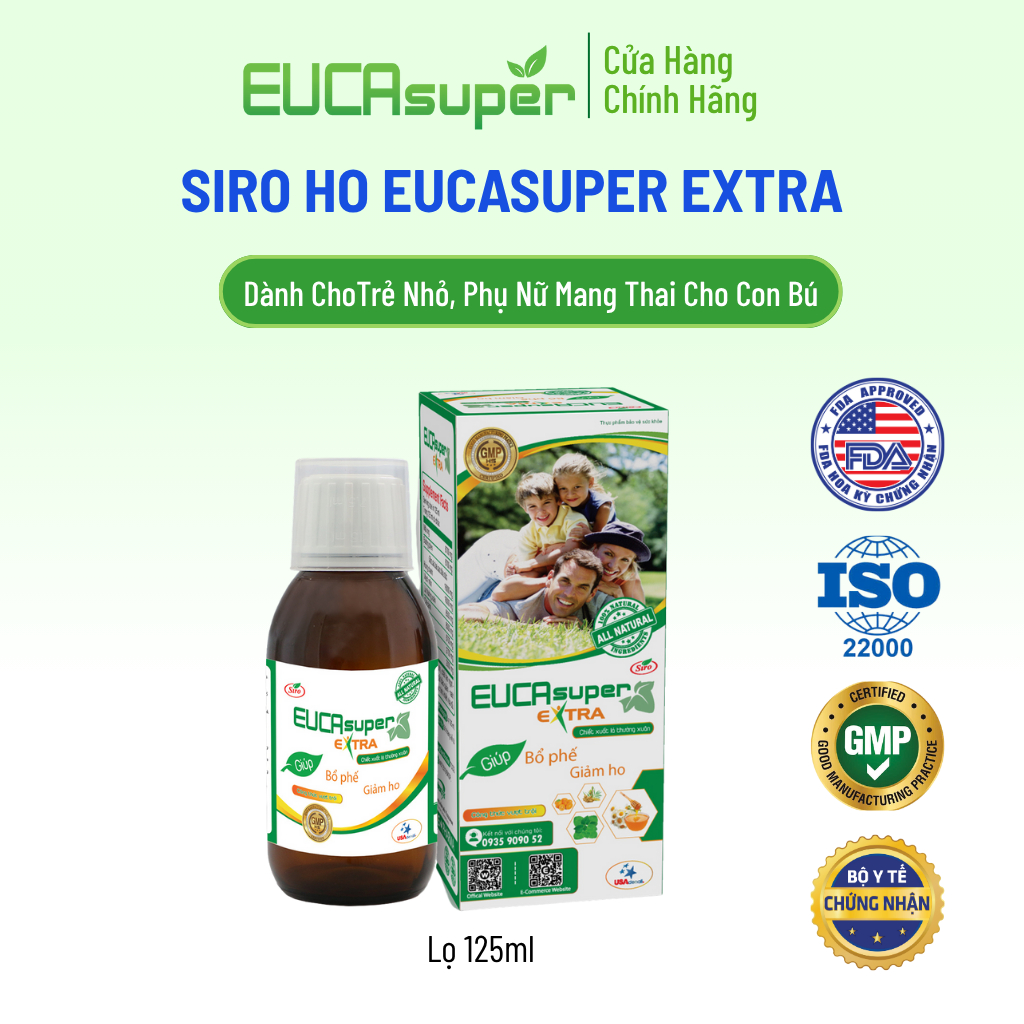 [Siro EUCASUPER Extra] Giảm ho, tiêu đờm, viêm họng – Thảo dược an toàn ...