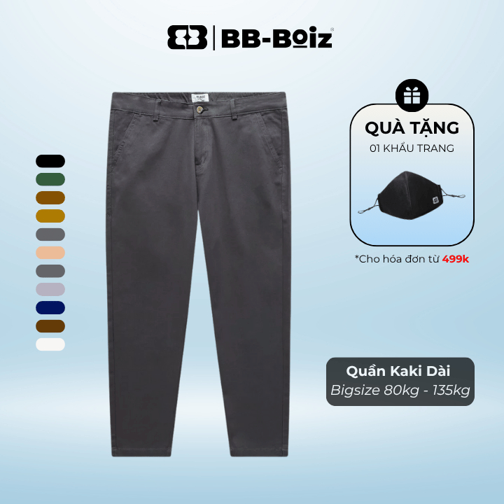 [BigSize] Quần Kaki Dài Nam BB - Boiz Form BigSize 80kg - 135kg | Shopee Việt Nam