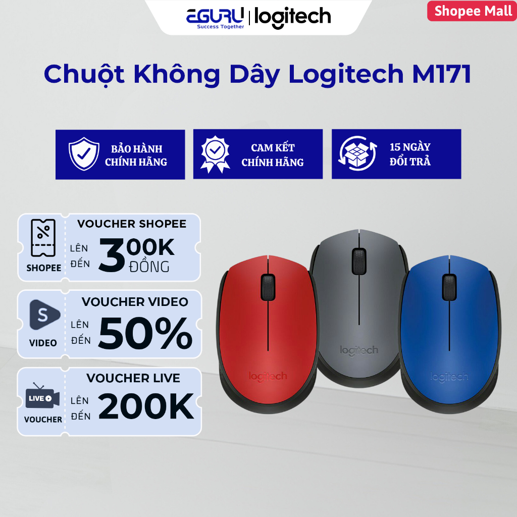 Chuột Không Dây Logitech M171 - Bảo Hành Chính Hãng | Shopee Việt Nam