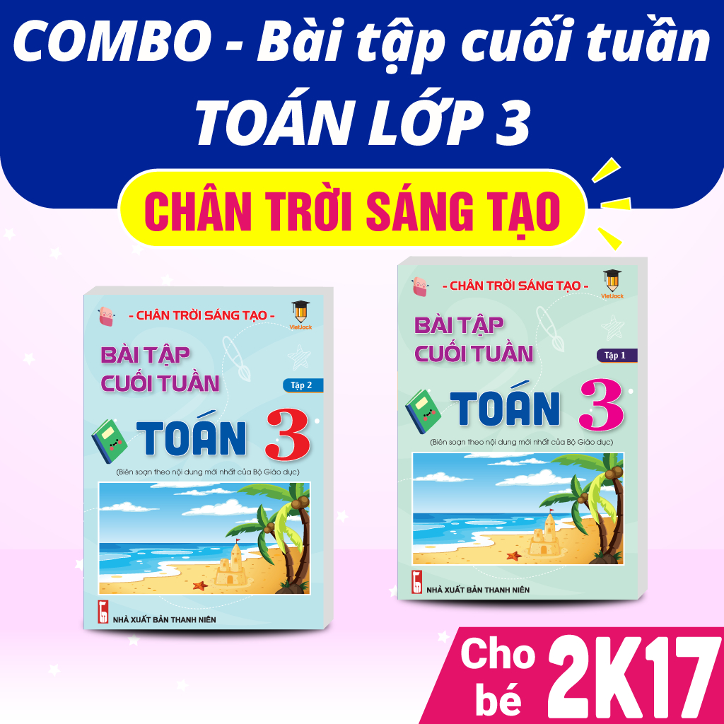 Sách - Combo Bài tập cuối tuần Toán 3 Chân trời sáng tạo học kì 1 và ...