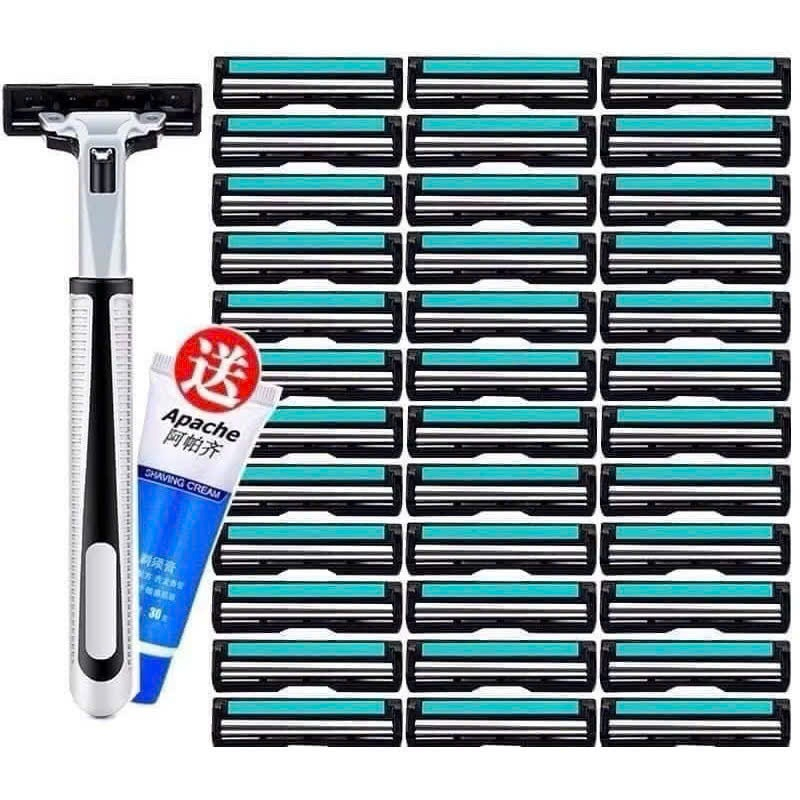Dao Cạo Râu Kèm 36 Lưỡi Cạo JieRui Cạo Râu Cực Sạch - PTLUXURY | Shopee ...