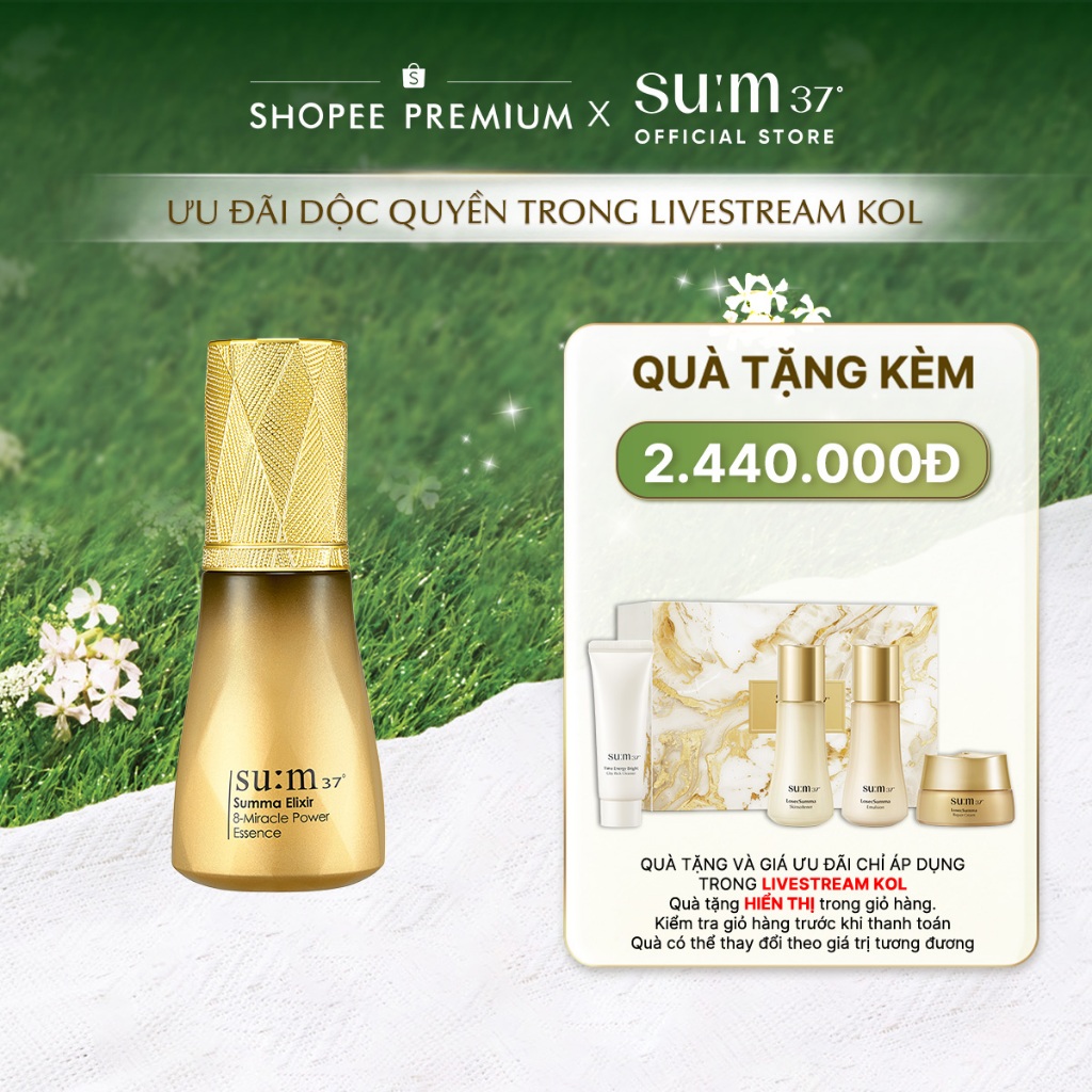 KOL x Su:m37 x Tinh chất chống lão hóa đa tác động cải thiện 8 vấn đề Su:m37 8-Miracle Power ...