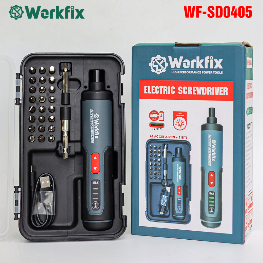 Máy Bắt Vít Mini WORKFIX-SD0405 Màu XANH, Lực siết 5Nm,3 Cấp Tốc độ, 26 món phụ kiện | Shopee ...
