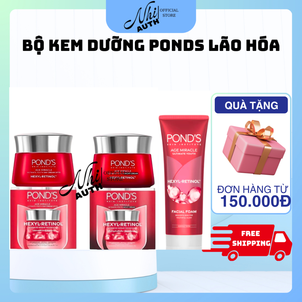 Bộ Kem Dưỡng Da Chống Lão Hóa Ponds Age Miracle chính hãng | Shopee ...