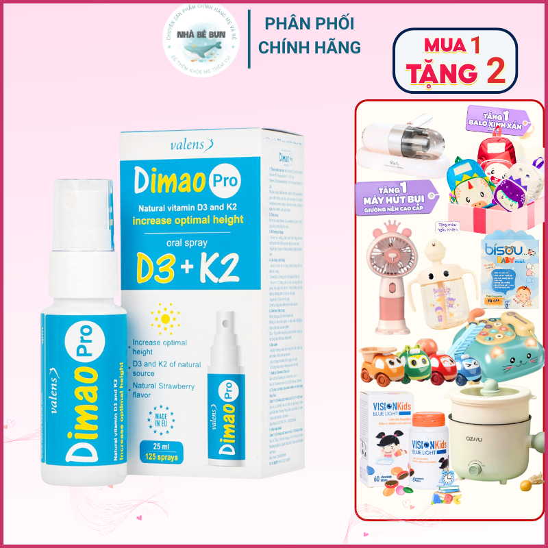 Dimao Pro D3K2 - Bổ Sung Vitamin D3 K2 Dạng Xịt Tăng Hấp Thu Canxi ...