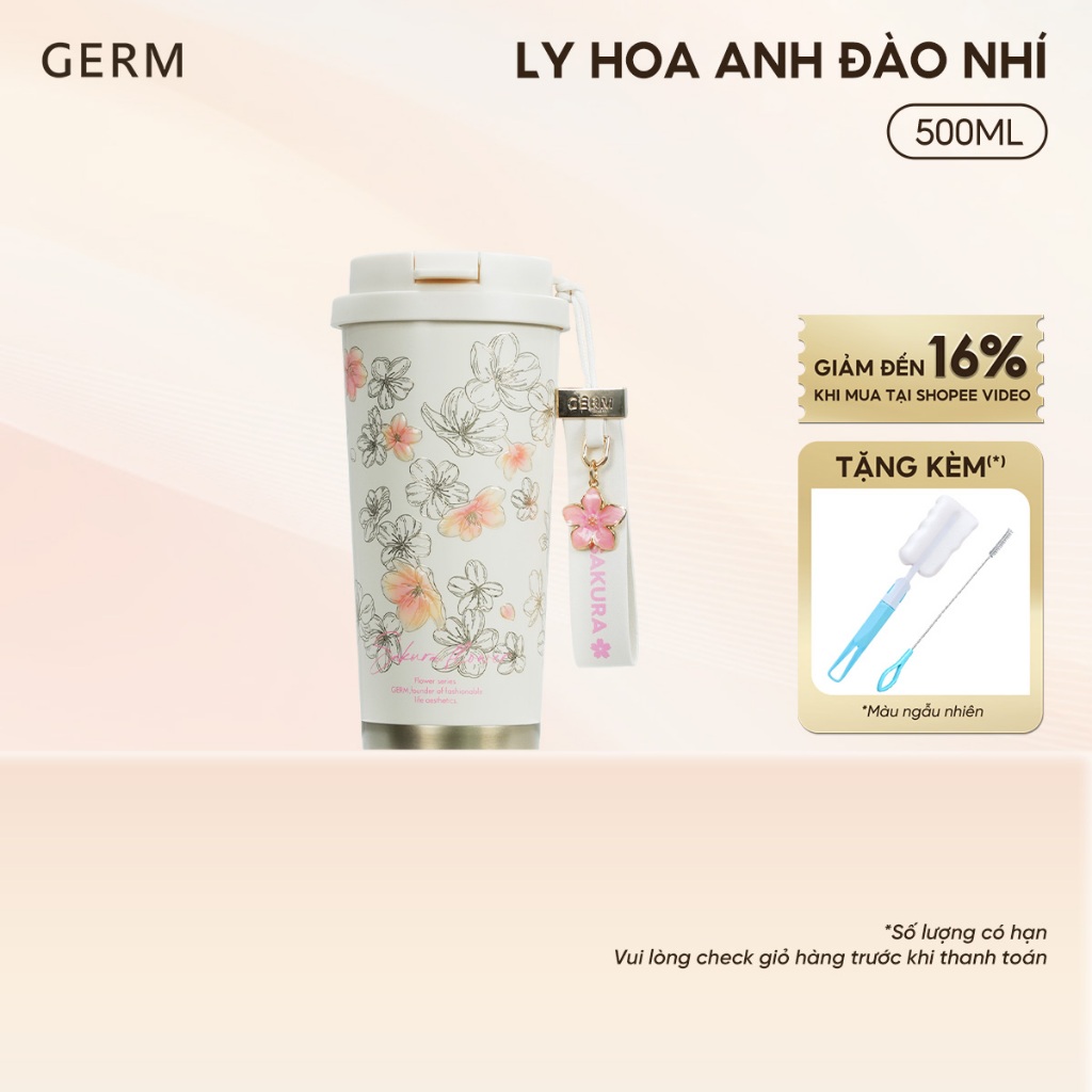 Ly Giữ Nhiệt Cao Cấp GERM Hoa Anh Đào Nhí 500ml Inox 316 Nguyên Khối - Quà Tặng - GE-24AW-B85 ...