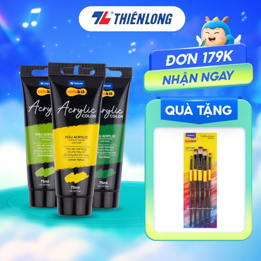 Màu nước Acrylic dạng tuýp 75ml Thiên Long Colokit ACR-C009 | Shopee Việt Nam