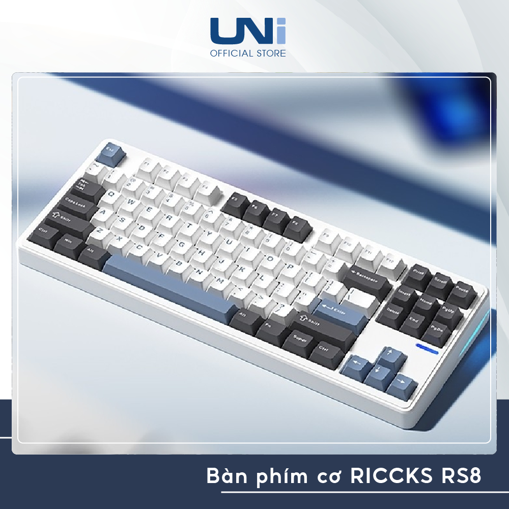 Bàn phím cơ RICCKS RS8 - Layout TKL - Case nhựa - 3 Mode - Hỗ trợ QMK/VIA - UNI OFFICAL STORE ...