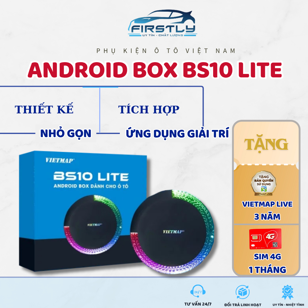 VIETMAP BS10 Lite, Android Box nhỏ gọn, tích hợp giải trí, tặng sim 4G ...