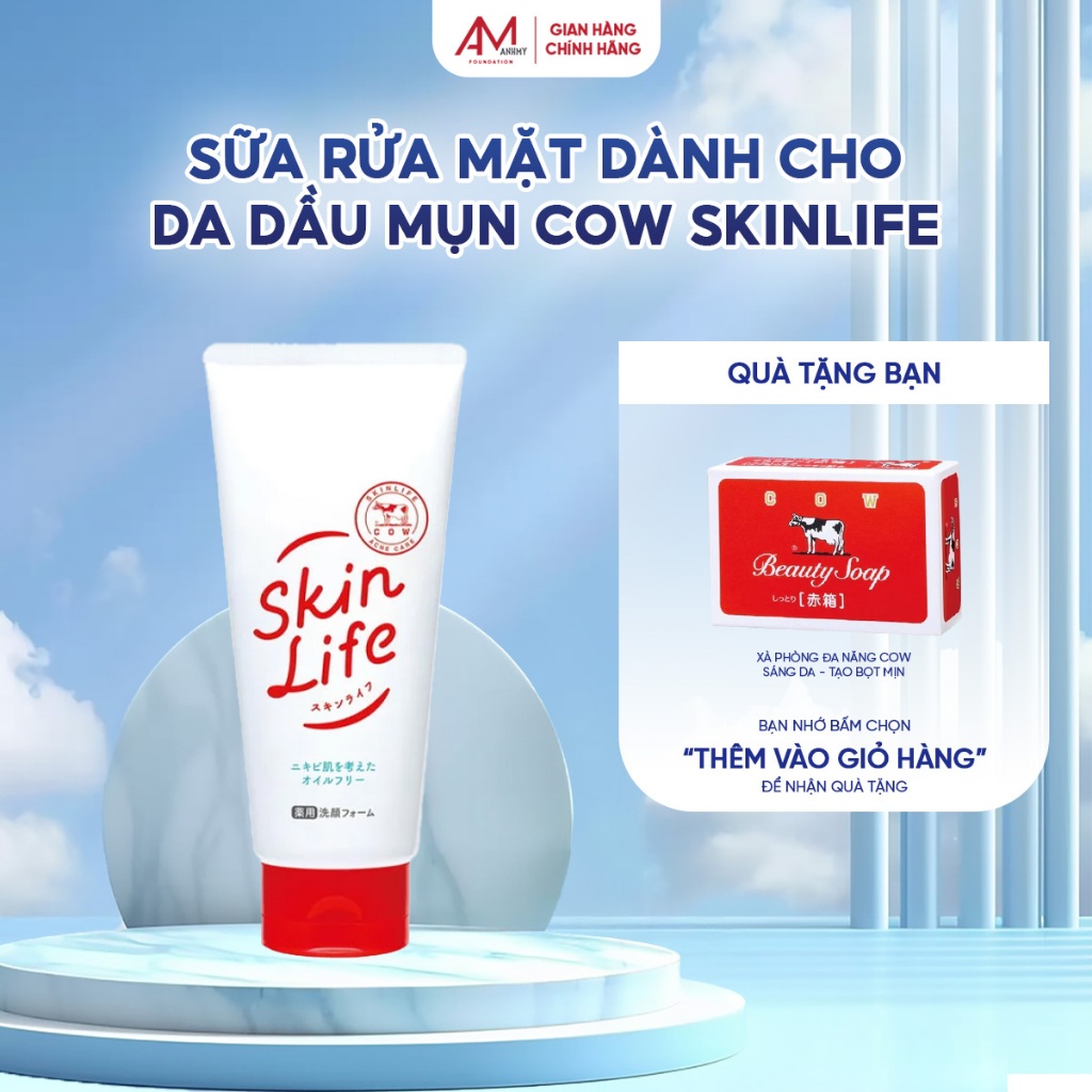 Sữa Rửa Mặt Tạo Bọt Cow Skinlife Facial Facial Foam Làm Sạch Sâu Và ...