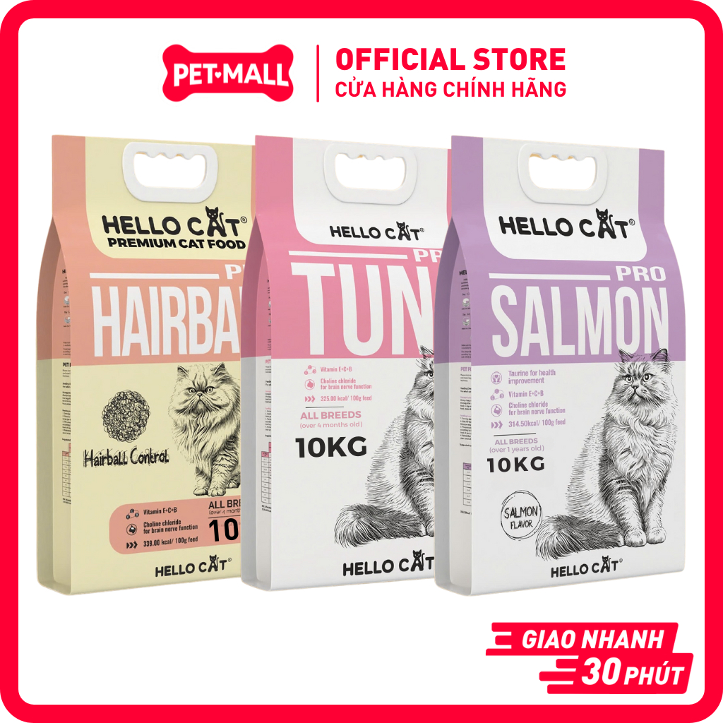 10KG - Thức ăn mèo Hello Cat Pro All Breeds Chính Hãng Petmall | Shopee ...