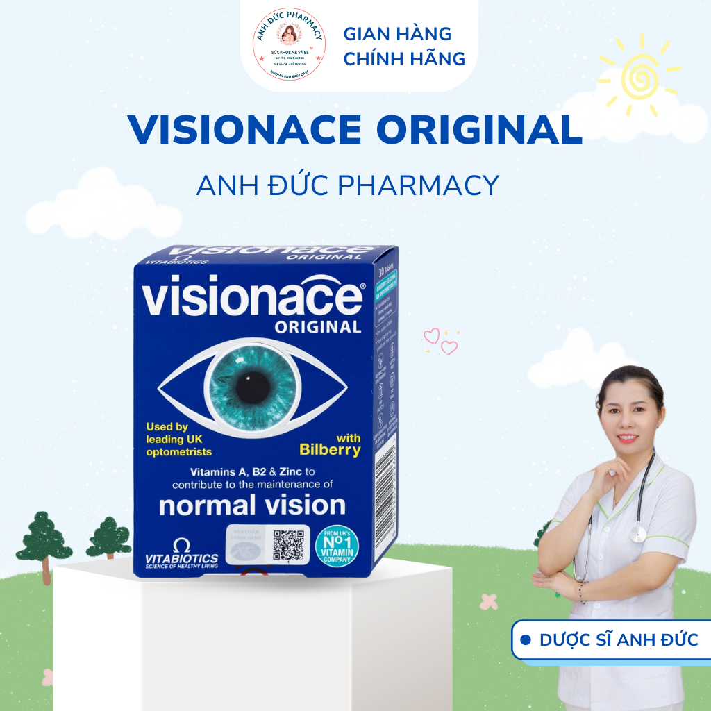 Viên uống Visionace Original Vitabiotics hỗ trợ cải thiện thị lực (2 vỉ x 15 viên) | Shopee Việt Nam