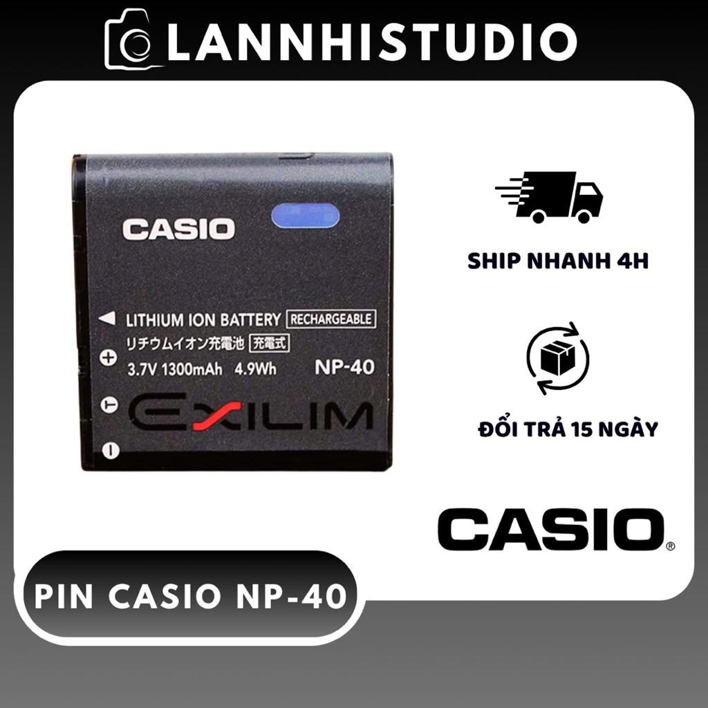 Pin Casio NP-40 Tương thích với nhiều dòng máy ảnh Casio: Casio Exilim ...