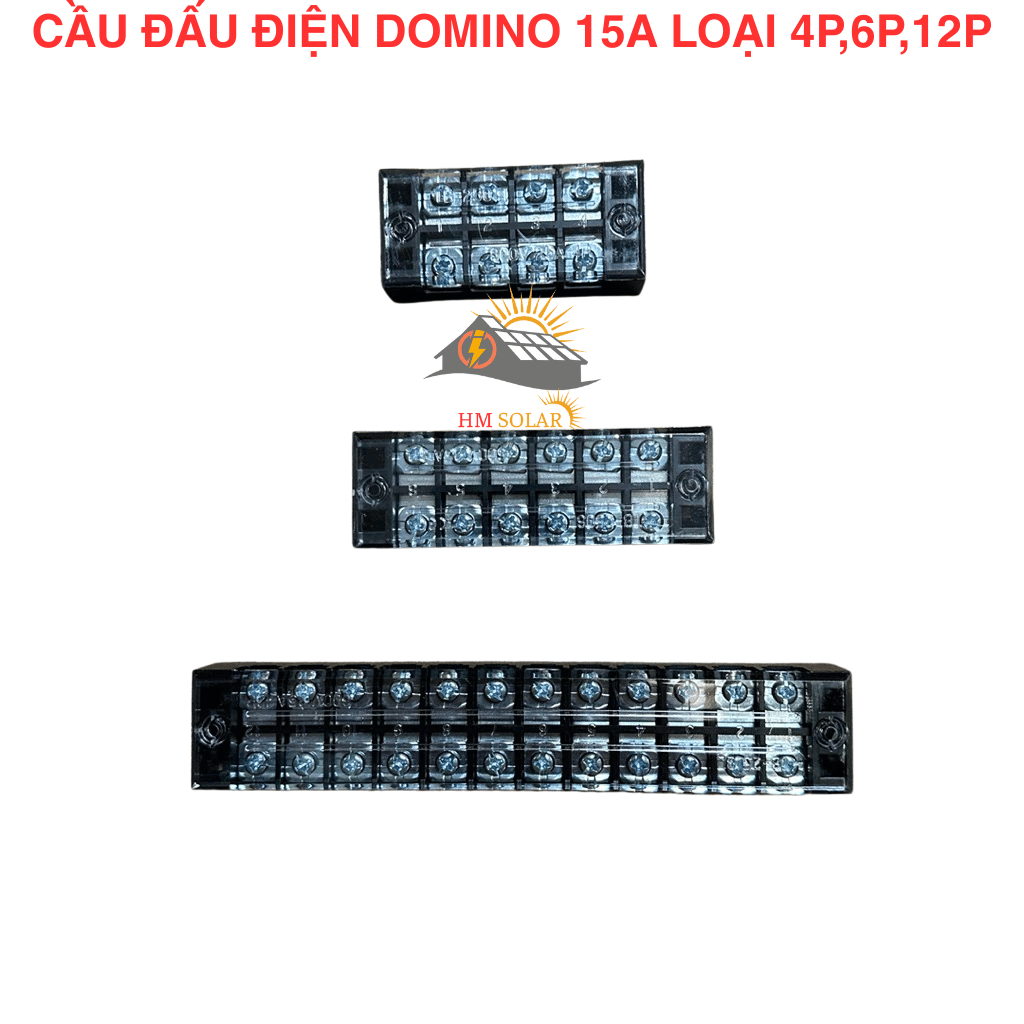 Cầu đấu điện Domino (Terminal Block TB) dòng định mức 15A các loại phiên bản 4P,6P,12P | Shopee ...