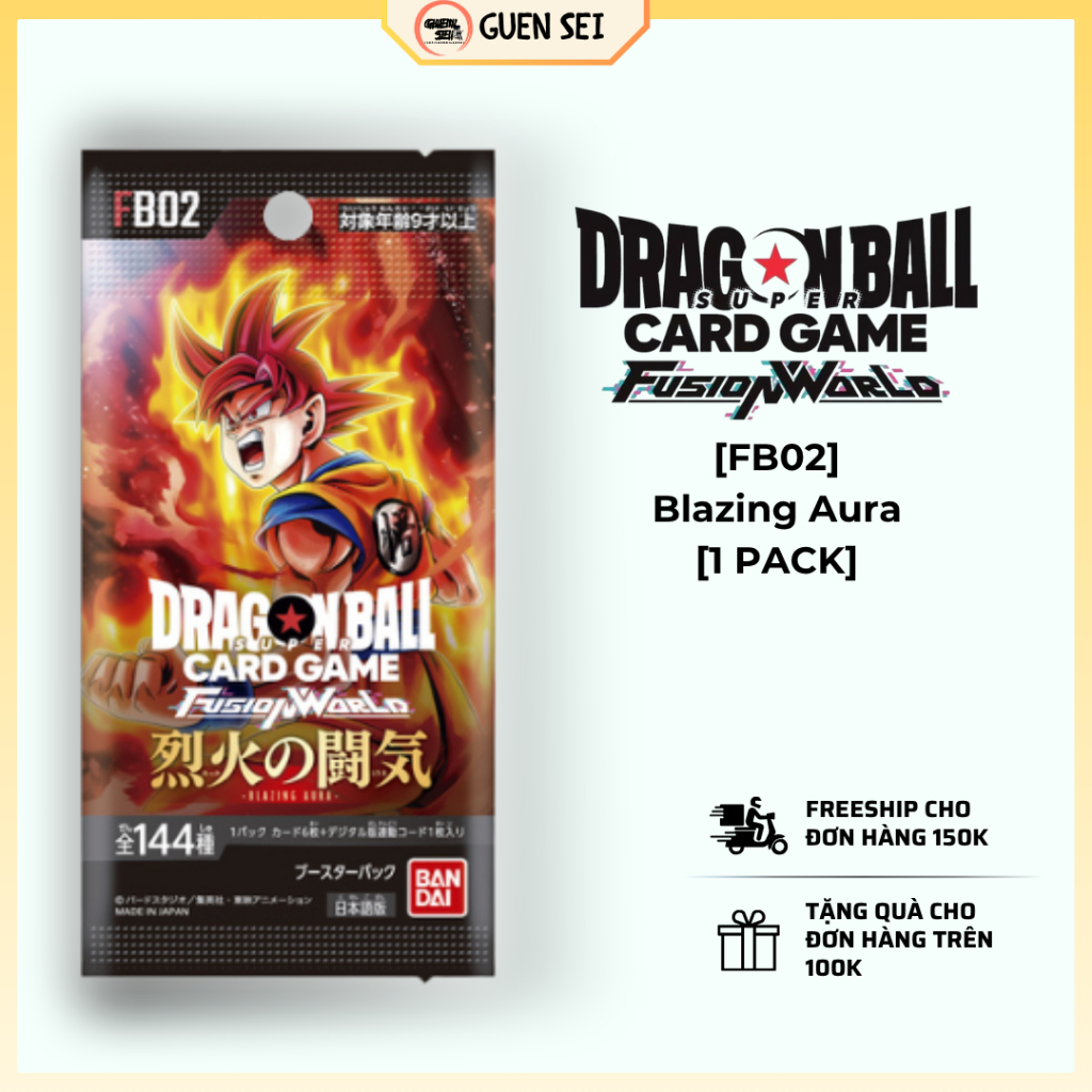 Pack Nhân Chính Hãng Phẩm Dragon Ball Super Card Game Fusion World Booster Pack Blazing Aura ...