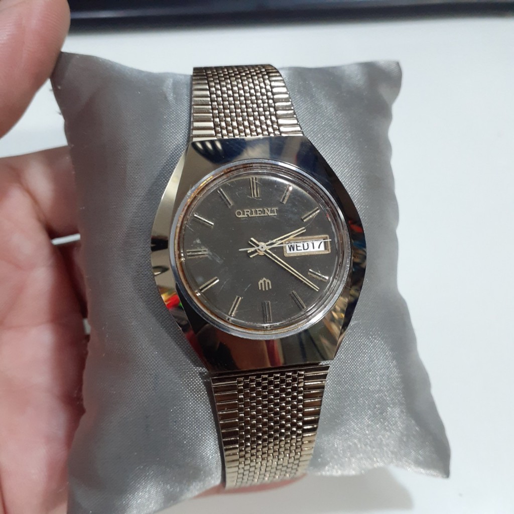 Đồng hồ nam cổ điển Orient size 37mm có lịch second hand đã qua sử dụng ...