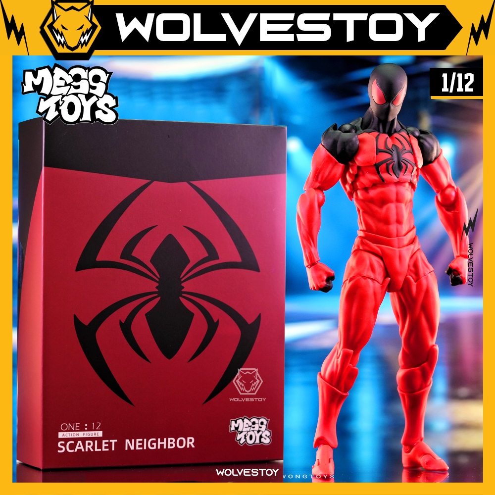 Mô Hình Mess Toys Marvel Scarlet Spider Man Kaine Parker 1/12 Action ...