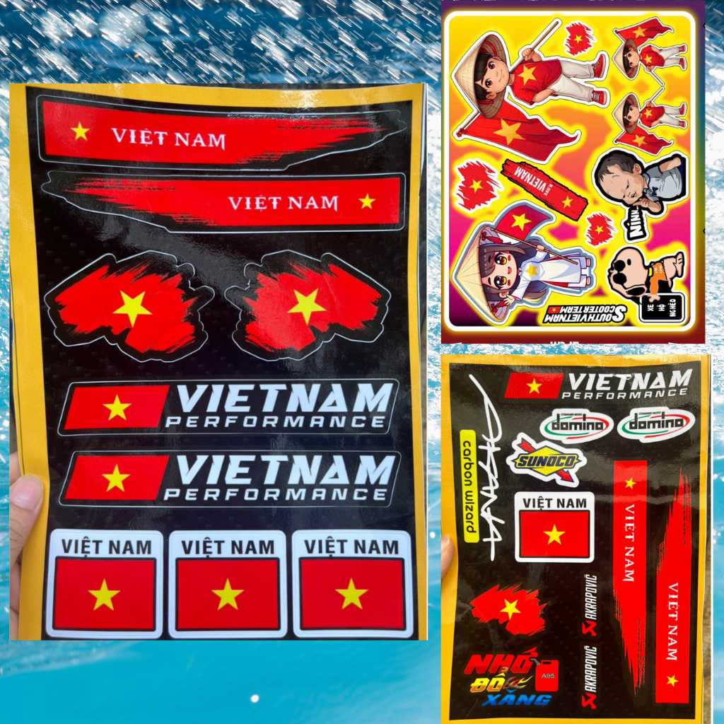 Tem sticker việt nam dán xe gấu dâu lotso labubu race tafu tấm 20cm x ...