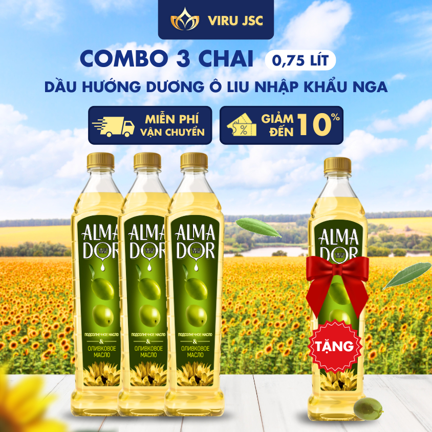Dầu Ăn Hướng Dương Almador - Tinh Chất Ô Liu - Tinh Chất Tỏi Đen ...