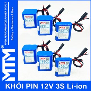 Pin sạc 12V 3S 25A MTM - 2600mAh 5200mah 7800mAh tặng Jack DC | Shopee ...