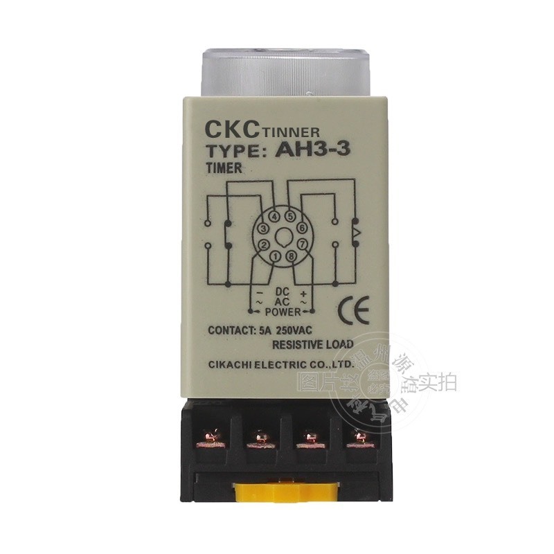 (Freeship) Rơ le thời gian, Relay timer, Rơle hẹn trễ CKC AH3-3 220VAC 6S 10S 30S 60S 6M 10M 30M ...