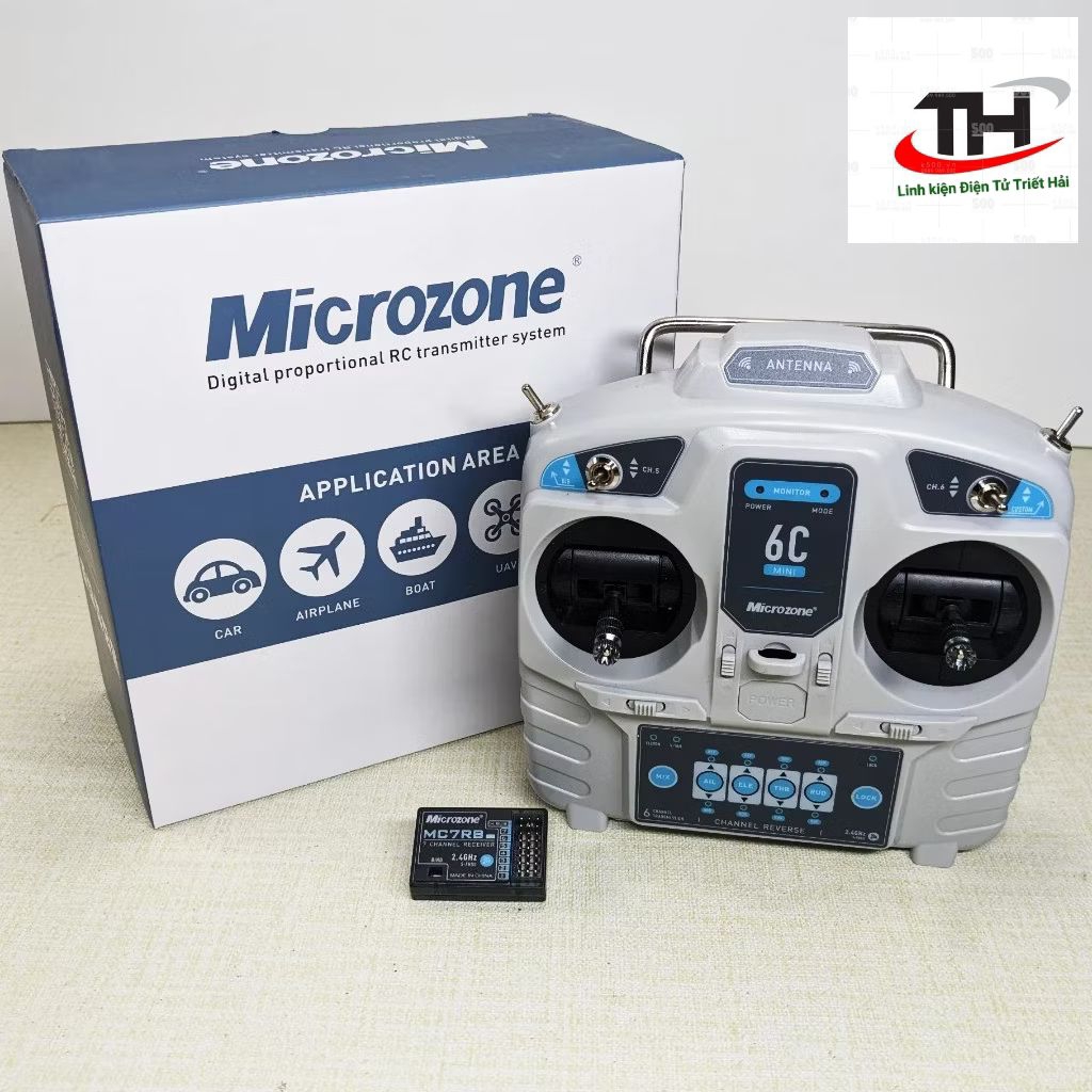 Bộ Tay điều khiển MC6C mini + rx MC7RE (Bản nâng cấp mới của Microzon ...