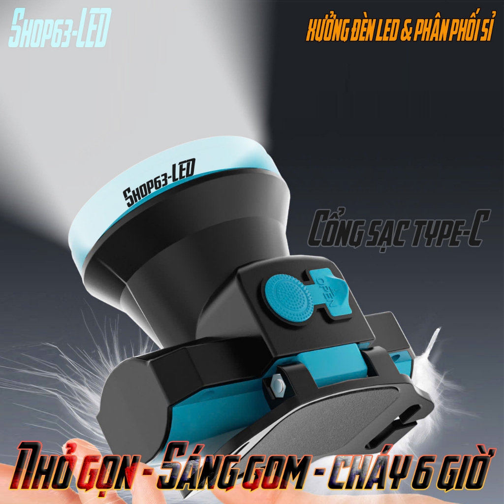 [Đèn đội đầu chóa 5cm] sáng gom, cháy mạnh 7-15 giờ, đáp ứng đủ nhu cầu ...