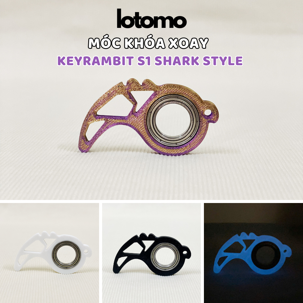 Móc Khóa Xoay LOTOMO - Keyrambit S1 Shark Style - Vòng Bi Thép Nhật- In ...