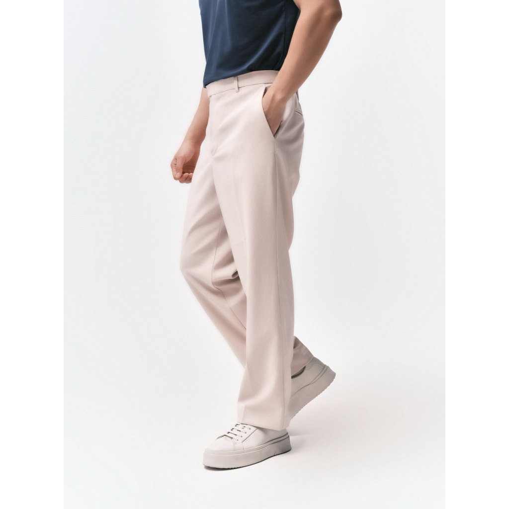 Quần Tây Americus Gosani P008 Trơn Form Suông Màu Kem | Shopee Việt Nam