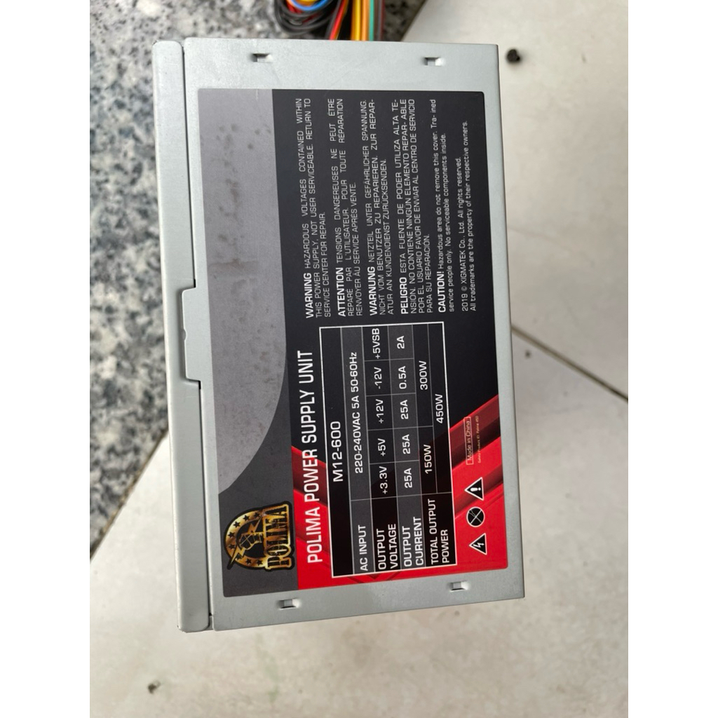 Nguồn Xigmatek Polima M12-600 Fan 12cm- chạy máy văn phòng gia 99k/cai ...