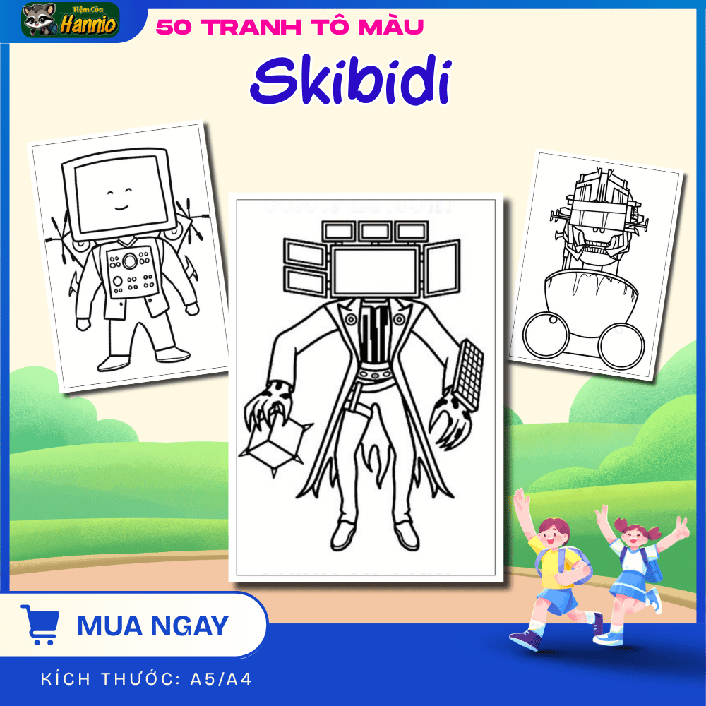 [Tổng hợp] Tranh Tô Màu Skibidi, TiviMan, Minecraft, Roblox, Doraemon ...