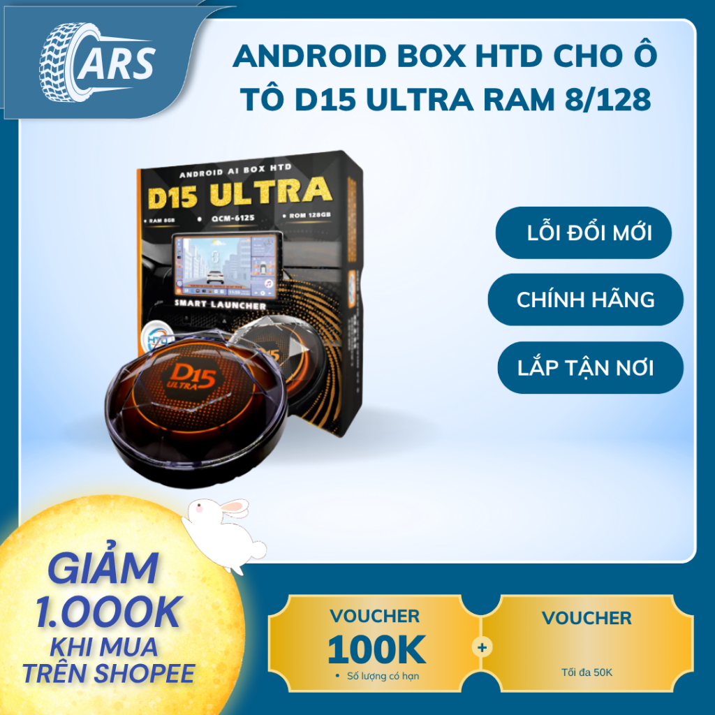 Android Box HTD Cho Ô Tô D15 ULTRA | Ram 8/128 | Mới Nhất | Shopee Việt Nam
