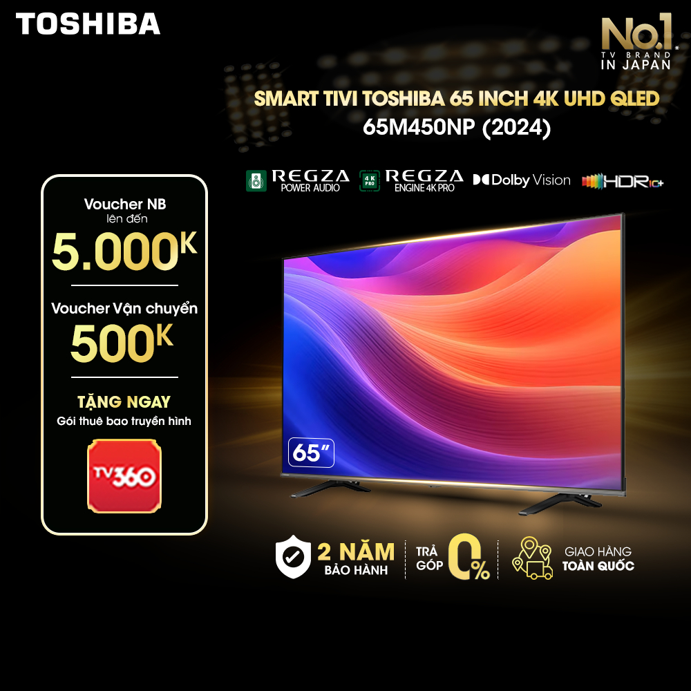 Smart Tivi Toshiba QLED 65 inch 65M450NP, Giao Hàng Toàn Quốc | Shopee ...