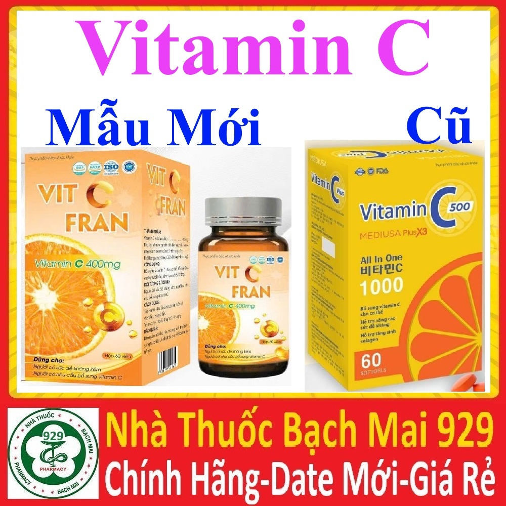 Viên Uống Vitamin C 500 Plus X3 & MẪU MỚI VIT C FRAN | Shopee Việt Nam
