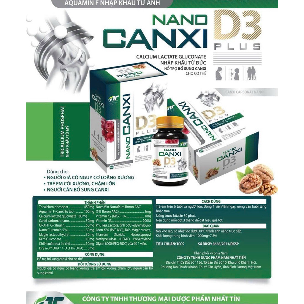 bổ sung canxi CALCIUM NANO D3 canxi hữu cơ từ tảo biển (MỖI NGÀY UỐNG 1 ...