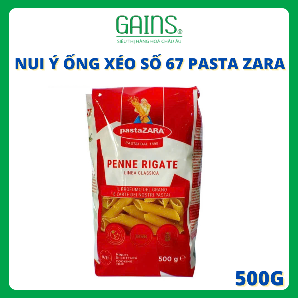 Nui Ý Ống Xéo Pasta Zara Số 67 - 500g | Pasta Nhập Khẩu Từ Ý, Dai Ngon ...