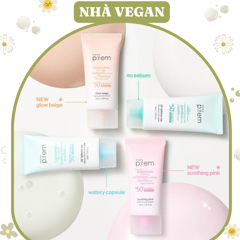 KEM CHỐNG NẮNG MAKE PREM SOOTHING PINK/ UV DEFENSE ME SUN CREAM MAKE P ...