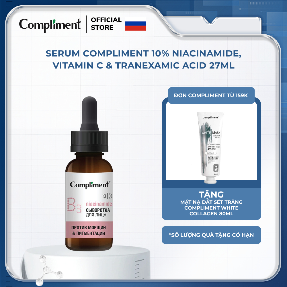 Serum Compliment 10% Niacinamide, Vitamin C & Tranexamic acid dưỡng ...
