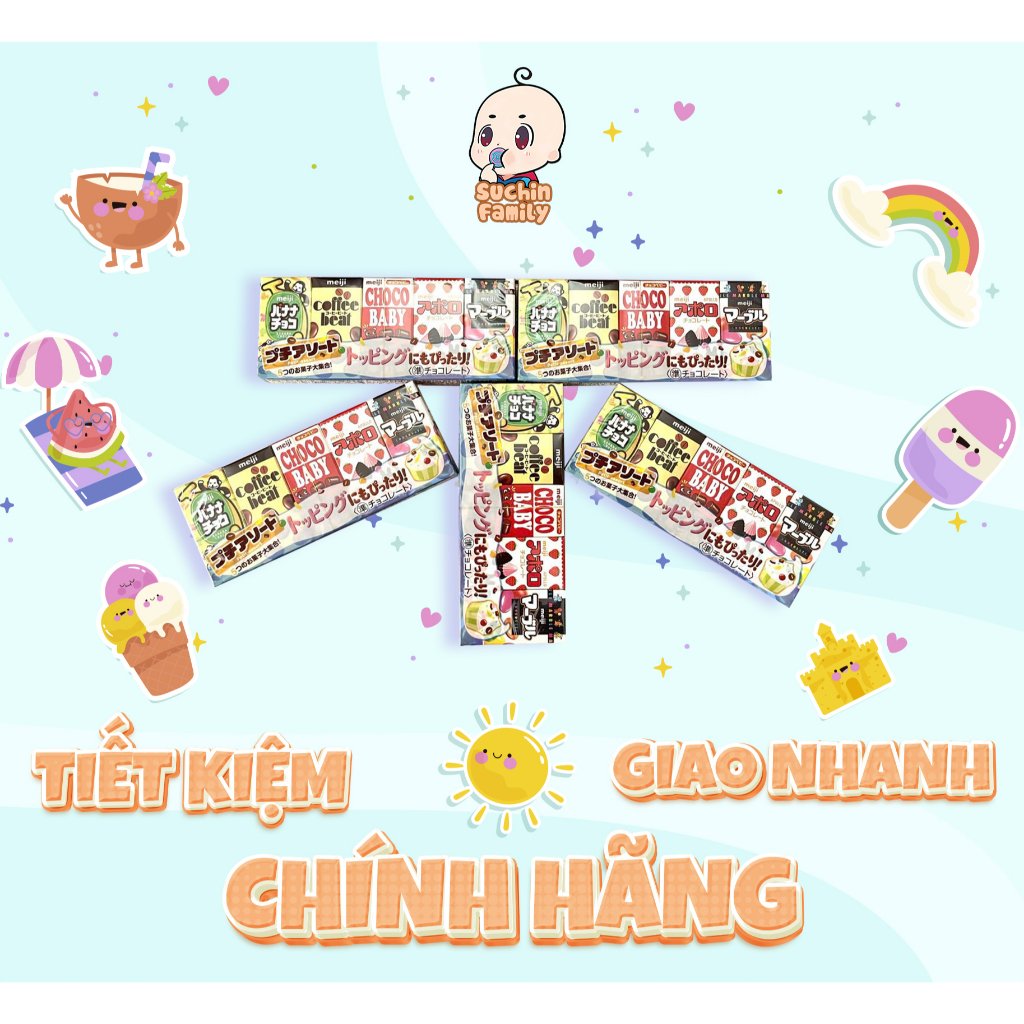 SET 5 HỘP KẸO MINI MEIJI CHOCOLATE TỔNG HỢP NHIỀU VỊ | Shopee Việt Nam