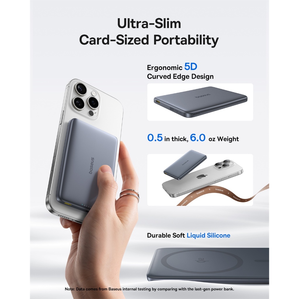 Baseus PicoGo AM41 Ultra-Slim Qi2 Magnetic Power Bank 10000mAh 27W ...
