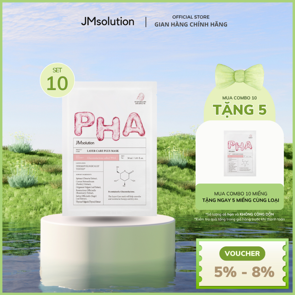 [MUA 10 TẶNG 5] Combo Mặt Nạ PHA Cấp Ẩm Sâu Và Làm Mịn Da JMSOLUTION ...