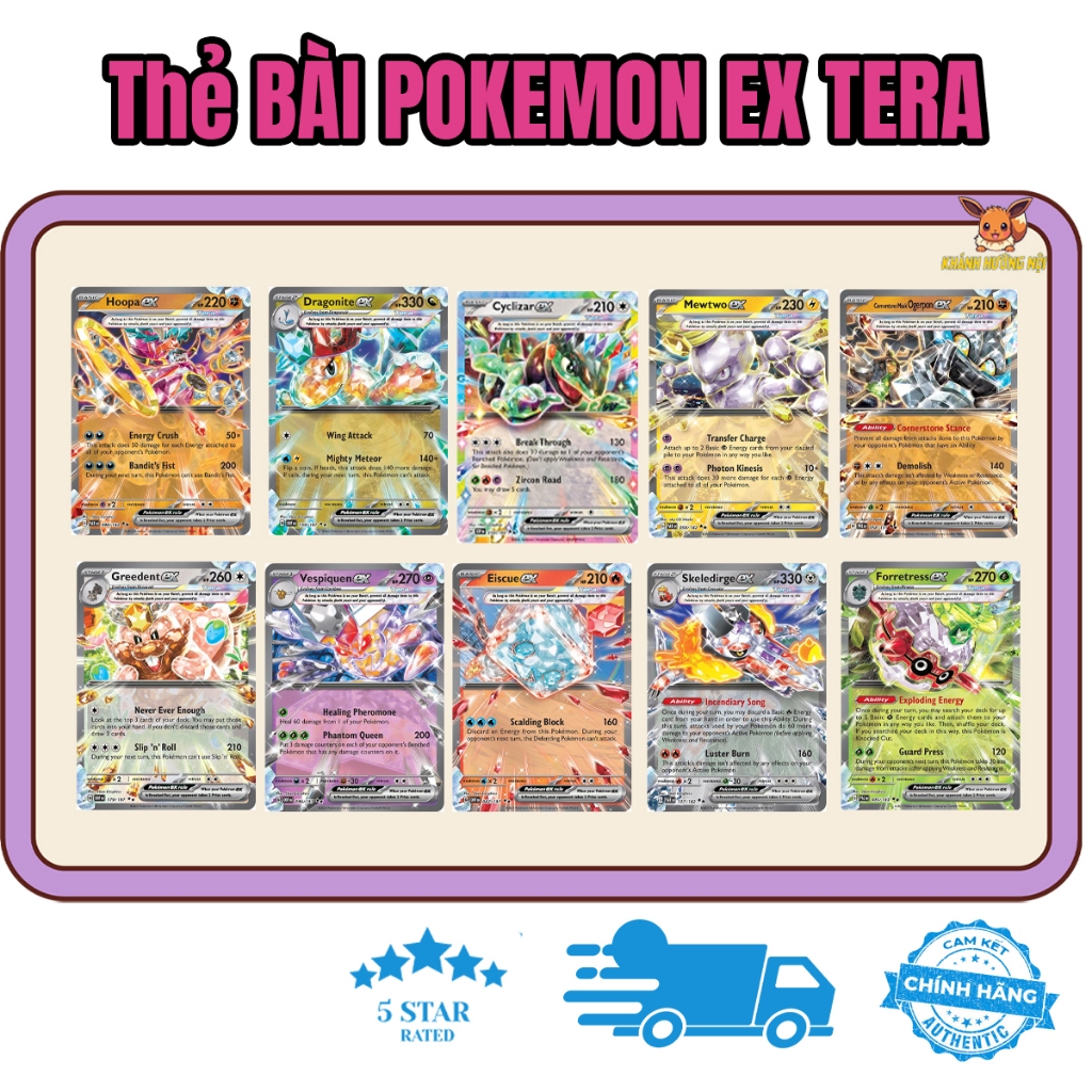 Thẻ Bài Pokemon Ex dạng Tera Chính Hãng English | Shopee Việt Nam