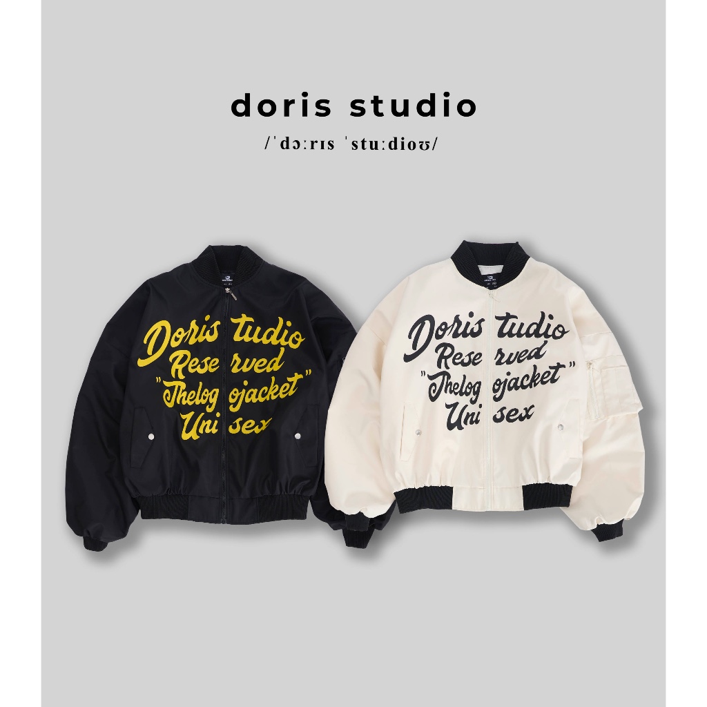 [Deal mở bán] Doris / Khoác bomber dù phối kiểu Doris Studio / Form unisex | Shopee Việt Nam