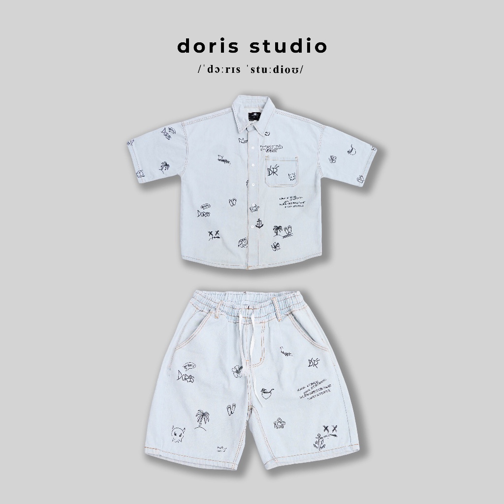 [Deal mở bán] Doris / Set Denim Doris summer icon / form unisex ...