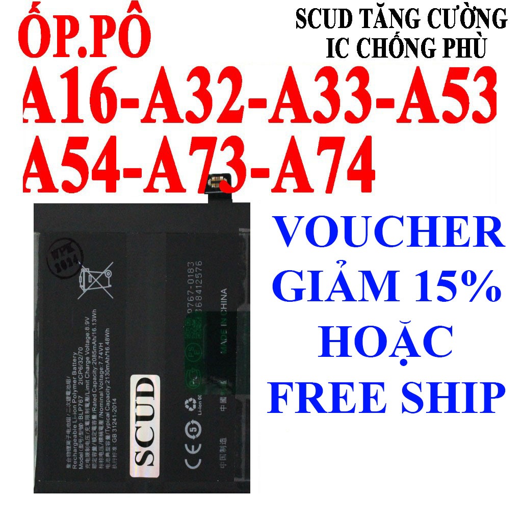 Pin Scud dành cho Oppo A53, A73 2020, A16, A54, A32, A33, A74 - BLP805 ...